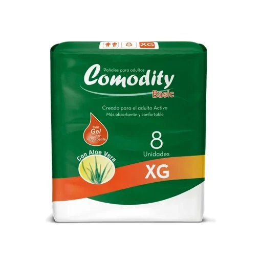 Pañal Comodity Basic Talla "XG" - PAQUETE / 8 UNIDADES